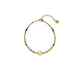 Nemomatheo Armband 'Spring Elixir &ndash; Handgefertigtes Steinarmband' Damen Gr&ouml;&szlig;e 18/23 cm gold