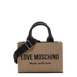 Love Moschino Shopper Damen Gr&ouml;&szlig;e One Size dunkelbeige / schwarz