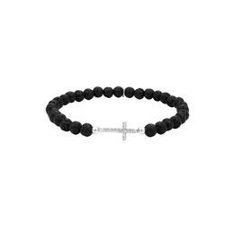Kuzzoi Armband Herren Gr&ouml;&szlig;e 19 schwarz / silber