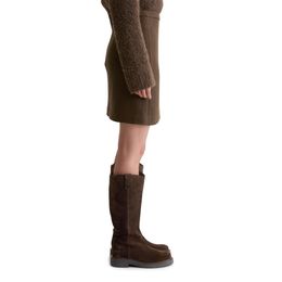 Marc O'Polo MARC O'POLO Damen Webrock "aus Boiled Wool"shaded braun, Gr. 38, unifarben, Obermaterial: 60% Viskose, 40% Schurwolle. Futter: 95% Polyester, 5%