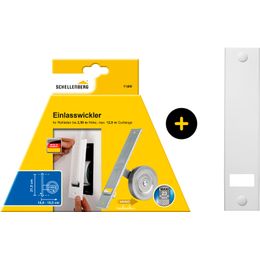 Schellenberg Einlass-Gurtwickler "Unterputz, inkl. Abdeckplatte wei&szlig;", 1 Stk., wei&szlig;, Gurtwickler, 21,5 cm Lochabstand f&uuml;r das Rollladensystem Maxi