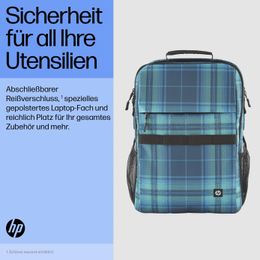 HP Notebook-Rucksack "Campus XL Tartan plaid", B/H/T: 30,5cm x 43cm x 16,5cm, gr&uuml;n, Taschen