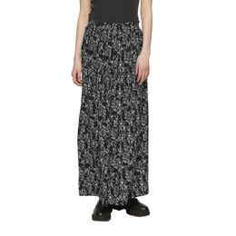 QS Damen Maxirock, schwarz, Gr. 42, bedruckt, Obermaterial: 100% Viskose, R&ouml;cke, mit All-Over Print