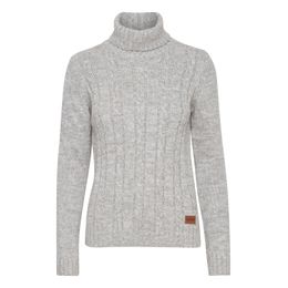oxmo Damen Rollkragenpullover "Rollkragenpullover OXPhilipa", grau, Gr. S, Obermaterial: 100% Baumwolle CO., Pullover