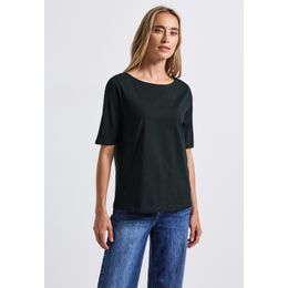 Street One Damen T-Shirt, gr&uuml;n, Gr. 34, unifarben, Web, 100% Baumwolle, Shirts, aus reiner Baumwolle