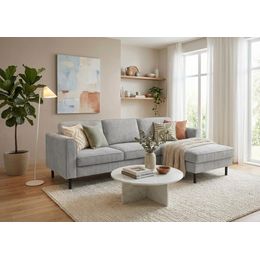 Ecksofa Home Affaire, B:232cm H:83cm T:161cm, grau, 88% Polyester, 12% Nylon, Wohnzimmer, Sofas, "Booster II, whlw. mit Schlaffunktion & Bettkasten,