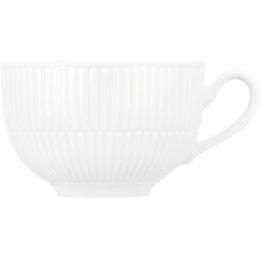 Seltmann Weiden Cappuccinotasse "Amina", &Oslash; 12,9cm x 6,7cm, 350ml, 1, wei&szlig;, Trinkgef&auml;&szlig;e, Cappucinotasse aus Porzellan mit Relief