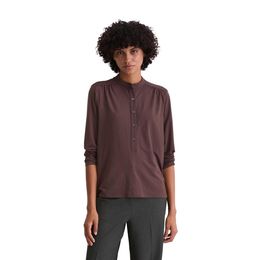 Marc O'Polo MARC O'POLO Damen Blusenshirt "mit TENCEL Modal"schwarz cherry, Gr. XXS, unifarben, Obermaterial: 48% Modal, 47% Baumwolle, 5% Elasthan, Shirts