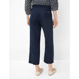 Brax Damen Culotte "Style MAINE S"navy, Gr. 46, Web, 100% Leinen, Hosen