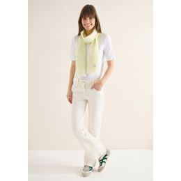 Cecil Damen Schal, gelb, unifarben, Web, 51% Baumwolle, 49% Modal, Modet&uuml;cher, aus softem Materialmix
