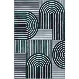 Teppich OTTO HOME, B:120cm H:8mm L:180cm, grau, Kunstfaser, Wohnzimmer, Teppiche, "Lysandra", 3D-Effekt, softer Kurzflor, pflegeleicht, leichter