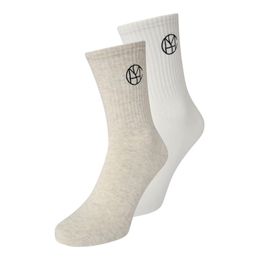 Msch Copenhagen Socken 'ICON KEY' Damen Gr&ouml;&szlig;e 36/41 hellgrau / schwarz / wei&szlig;