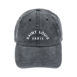 Pull&Bear Pull&bear Cap 'SAINT LOUIS' Damen Gr&ouml;&szlig;e 55/60 black denim / wei&szlig;