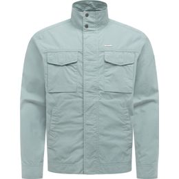 Ragwear Outdoorjacke "Murpho"stone blau, Gr. M, Material: 72% Baumwolle, 28% Nylon, Jacken, Leichte &Uuml;bergangsjacke mit Brusttaschen