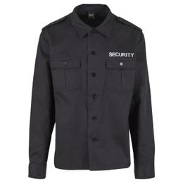 Brandit Herren Kurzarmshirt "Brandit Security US Shirt Long Sleeve"schwarz, Gr. L, bedruckt, 80% Baumwolle, 20% Polyester, Shirts