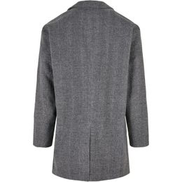 Urban Classics Herren Cabanjacke "Urban Classics Herren Classic Herringbone Coat", grau, Gr. XL, unifarben, 100% Polyester, Jacken