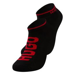 HUGO UNDERWEAR Herren Sneakersocken "3P AS LOGO CC", Gr. 43, schwarz, Baumwollmischung, Socken, mit Logodetails