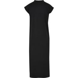Urban Classics Damen Shirtkleid "Urban Classics Damen Ladies Long Extended Shoulder Dress"schwarz, Gr. XS, unifarben, 100% Baumwolle, Kleider