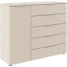 Kommode, B:120cm H:100cm T:42cmbeige, beige mattglas (champagner), LeGer Home by Lena Gercke, Holzwerkstoff, Schlafzimmer, Sideboards, "Kommode
