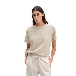 Marc O'Polo MARC O'POLO Damen T-Shirt "mit angeschnittenen &Auml;rmeln"grau silk, Basic, Gr. M, unifarben, Obermaterial: 52% Baumwolle, 48% Viskose, Shirts