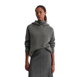 Marc O'Polo MARC O'POLO Damen Strickpullover "aus Schurwolle-Alpakawolle-Mix"rocky grau melange, Gr. M, unifarben, Obermaterial: 42% Schurwolle, 25% Polyacryl,