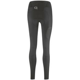 Gonso Damen Fahrradhose "Essential Tight Cargo SC W", schwarz, Gr. 48, Hosen, Damen Radhose lang mit Sitzpolster, Radlerhose mit Taschen, Tight Fit