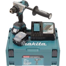 Makita Akku-Bohrschrauber "DDF492RTJ"petrol, Bohrmaschinen, inkl. 2 Akkus und Ladeger&auml;t