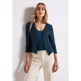 Street One Damen Shirtjacke "Style Suse", blau, Gr. 38, Jersey, Obermaterial: 91% Viskose, 9% Elasthan, Shirts, mit Stretchanteil