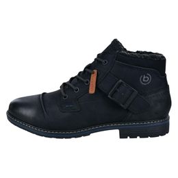 Bugatti Herren Winterboots, Gr. 40, schwarz, Lederimitat, Schuhe, Boots, Schn&uuml;rboots, Workerboots mit Innenrei&szlig;verschluss