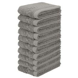 Waschlappen OTTO HOME, grau, Frottier, Waschlappen, "Regona, Seift&uuml;cher 30x30cm, flauschig und weich, 500 gr/m&sup2;", Premium Handt&uuml;cher mit Bord&uuml;re,