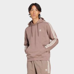 Herren Kapuzensweatshirt "ADICOLOR CLASSICS 3-STREIFEN HOODIE", braun, Gr. XXXL, adidas originals, Obermaterial: 70% Baumwolle, 30% Polyester,