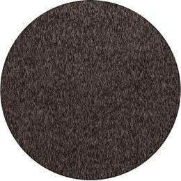 Teppich, H:6mm &Oslash;:160cm, braun, Ayyildiz Teppiche, Polypropylen, Flur, Teppiche, "Nizza 1800 Kurzflorteppich", pflegeleicht, leicht melierter