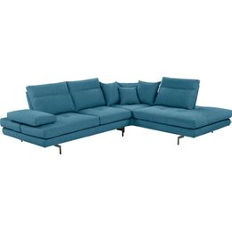 Ecksofa Calia italia, B:288cm H:90cm T:232cm, blau, Synthetische Faser (100% Polyester), Wohnzimmer, Sofas, "Toby Wing, B/T: 288/232 cm, Designsofa,
