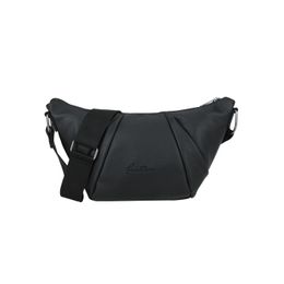 Damen Schultertasche "Croissant Cross", Fritzi aus Preussenschwarz, Polyurethan (PU), unifarben, Taschen, mit dekorativen Hardware-Schnallen