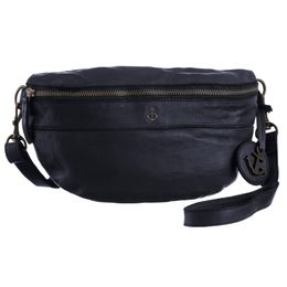 Harbour 2nd G&uuml;rteltasche "Jutta", blau, Leder, washed, Taschen, Unisex Umh&auml;ngetasche, Bauchtasche mit Ankeranh&auml;nger