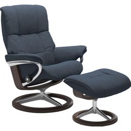 Relaxsessel stressless, B:92cm H:103cm T:79cm, blau, Leder BATICK: BATICK ist ein leicht korrigiertes, durchgef&auml;rbtes und genarbtes M&ouml;belleder, bei