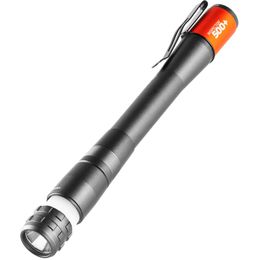 LED Taschenlampe NEBO, H:15,6cm L:1,9cm T:2cmgrau, Aluminium, Mobilleuchten, "NEBO INSPECTOR 500+ Flex", Flexibel mit Akku- oder Batteriebetrieb