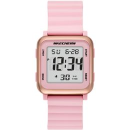 Skechers Damen Chronograph "BECKWORTH", rosa, Armbanduhren, Quarzuhr, Armbanduhr, Damenuhr, Silikonarmband, digital, Stoppfunktion