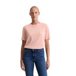 Marc O'Polo MARC O'POLO Damen T-Shirt "aus TENCEL Lyocell-Baumwolle-Mix", rosa, Basic, Gr. M, unifarben, Obermaterial: 67% Lyocell, 33% Baumwolle, Shirts