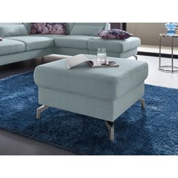 Sit & More Hocker SIT & MORE, B:72cm H:43cm T:72cm, blau, Wohnzimmer, Hocker, "Percy", Fu&szlig;h&ouml;he 12 cm, wahlweise mit unterschiedlichen Fu&szlig;farben