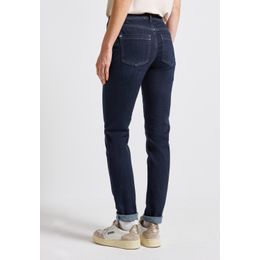Street One Damen Regular-fit-Jeans "Style Jane"deep indigo washed, Gr. 29, unifarben, Denim/Jeans, Obermaterial: 93% Baumwolle, 5% Elastomultiester,