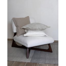 Dekokissen Pad, B:60cm L:60cm, wei&szlig;, Leinen, Dekokissen_Sitzkissen_Kissenh&uuml;llen, "COLETTE", Made in Europe