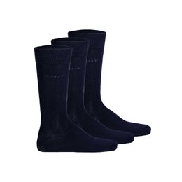 Gant Herren Kurzsocken "Socken 3er Pack", Gr. 43, blau, Obermaterial: 73% Baumwolle CO. 24% Polyamid PA. 2% Elasthan EL. 1% Polyester PES., Socken