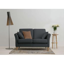 2-Sitzer Home Affaire, B:155cm H:87cm T:86cm, grau, Sofas, "Arellano, Breite 155 cm", klassisches Design, 2 Zierkissen inklusive, Webstoff fein