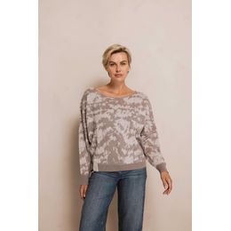 Zhrill Damen Strickpullover "ZHTALIA CAMO"sand, Gr. S, bedruckt, Strick, Obermaterial: 53% Polyamid, 22% Polyacryl, 20% Wolle, 5% Alpaka, Pullover,