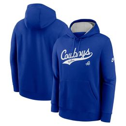 Nike Damen Kapuzenpullover "Nike Hoodie Dallas Cowboys Nike Club Fleece", blau, Gr. L, 82% Baumwolle, 18% Polyester, Pullover