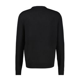 Lerros Herren Strickpulloverplatinum grau melange, Gr. L, meliert, Strick, Obermaterial: 88% Schurwolle, 12% Kaschmir, Pullover, mit Logo Stickerei