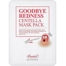 Benton Tuchmaske "Goodbye Redness Centella Mask Pack", wei&szlig;, Hautpflegemittel, Entz&uuml;ndungshemmend, beruhigt ger&ouml;tete und gereizte Haut.