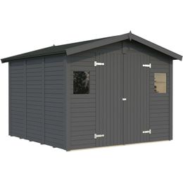 Ger&auml;tehaus Palmakodunkelgrau, dunkelgrau, Massivholz, Garten, Ger&auml;teh&auml;user, "Dan"