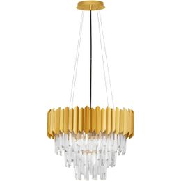 NOVA LUCE H&auml;ngeleuchten "MAGNOLIA", 6, &Oslash; 50cm, 1 Stk., gold, Esszimmer, Leuchten, Ohne Leuchtmittel